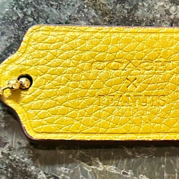 Coach | Bags | Coach Peanuts X Leather Charm Keychain Hang Tag New ...